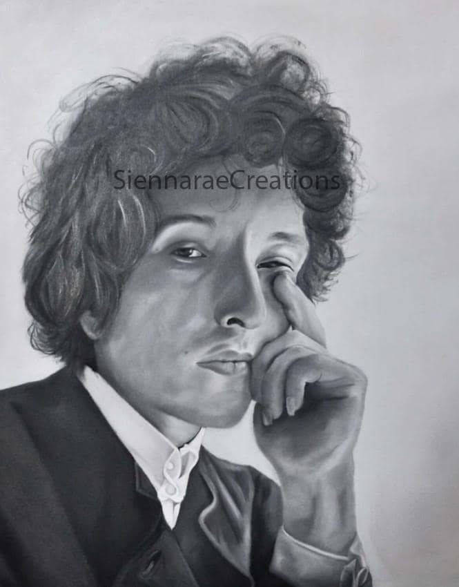 Hand Painted Bob Dylan Portrait Matte Vertical Poster (prints) - Etsy