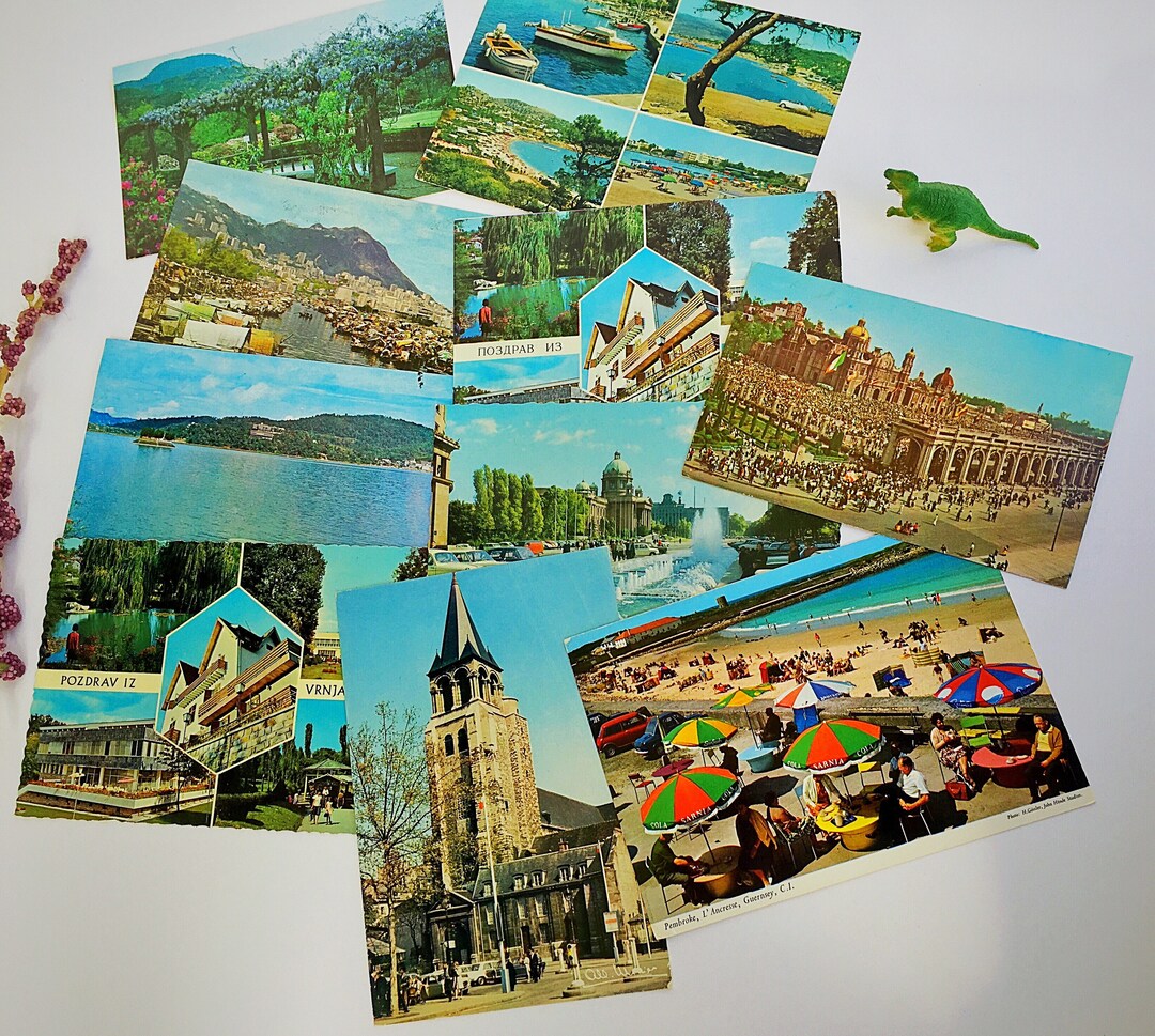 Ten Vintage Postcards 1970s - Etsy