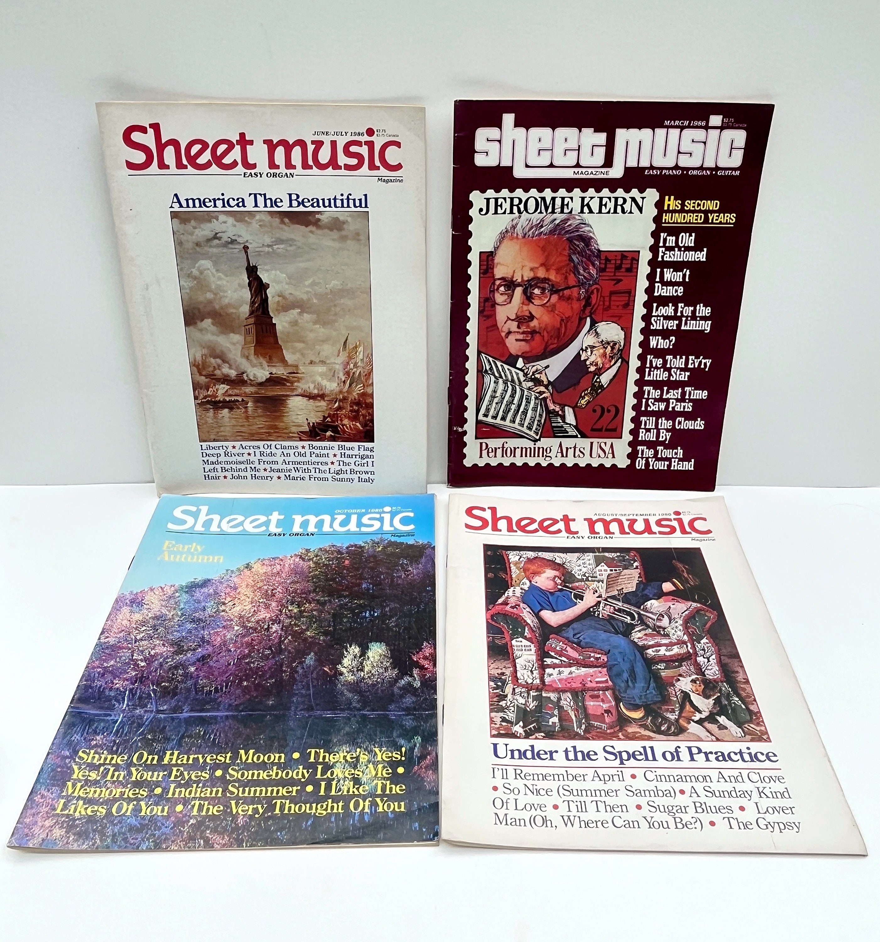 1986 Sheet Music Magazines Easy Piano Organ Guitar - Etsy