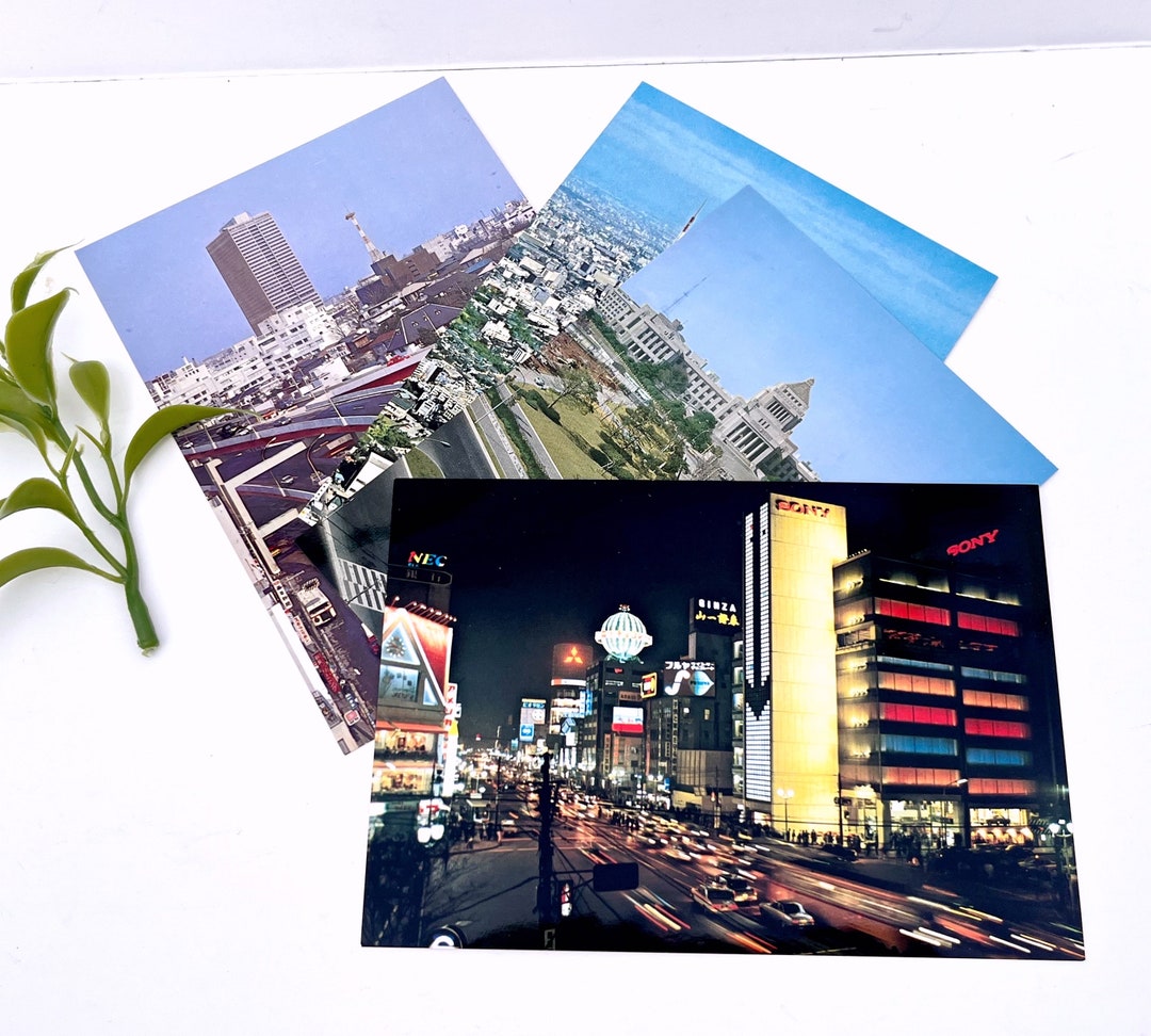 Vintage Japan 1970s Postcards - Set of 4 - Etsy