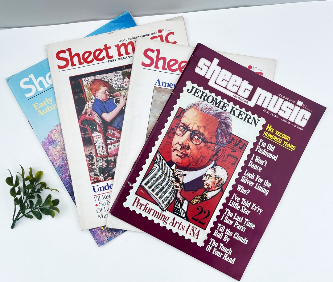 1986 Sheet Music Magazines - Easy Piano - Organ - Guitar - Etsy