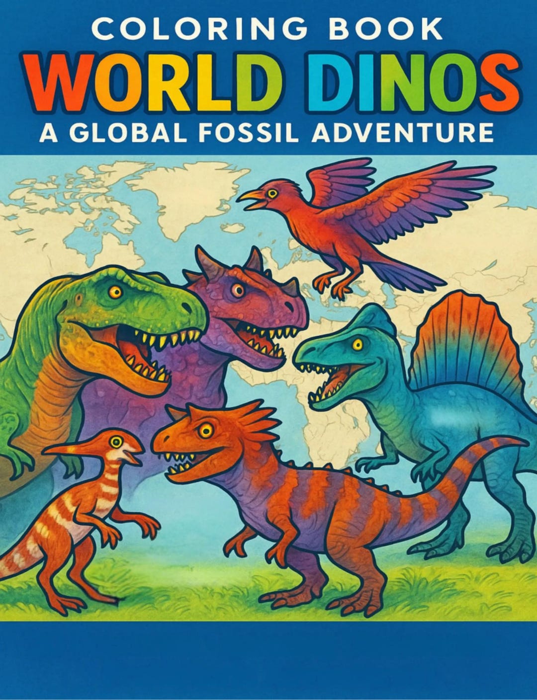 World Dinosaurs Coloring Book PDF | Asia, Africa Educational Activity ...