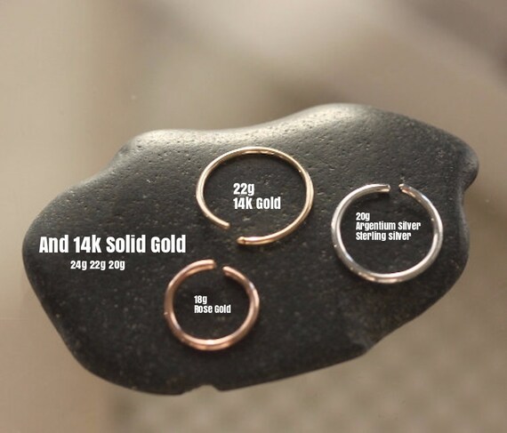 14k Gold Nose Hoop-Nose ring-Nose Piercing-Gold Nose | Etsy