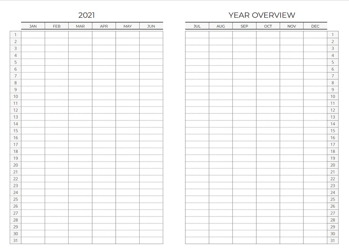 2021 Planner Agenda Printable Instant Digital Download - Etsy