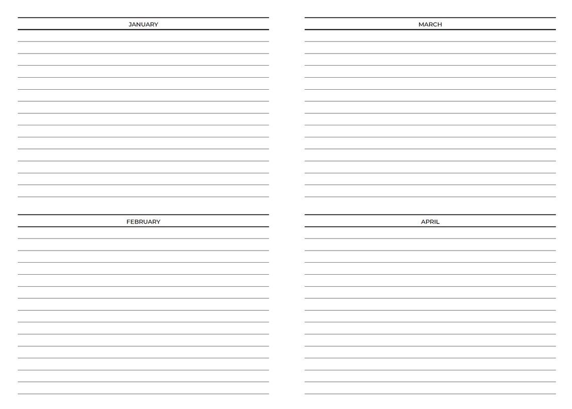 2021 Planner Agenda Printable Instant Digital Download - Etsy