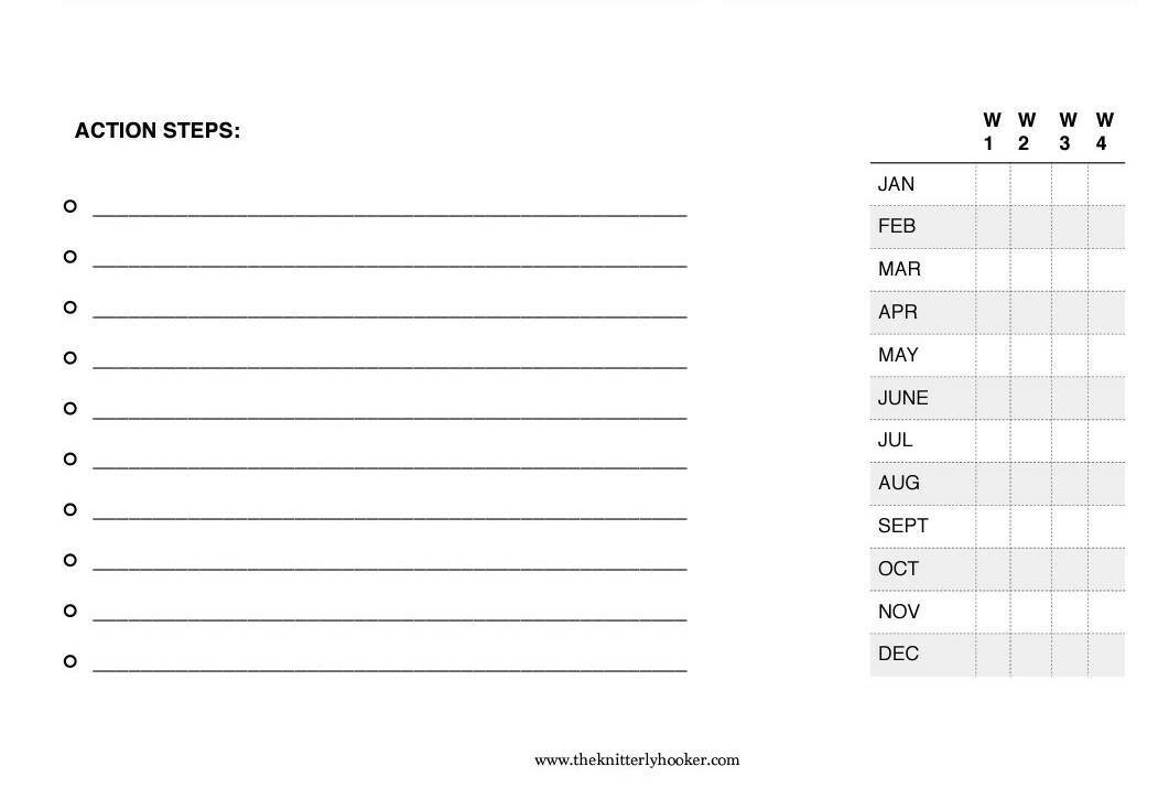 Goal Setting Vision Board Worksheet - Printable Planner Instant ...