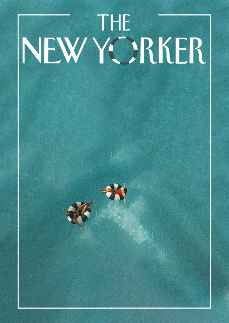 2 Girls in the Pool Minimalist Magazine Print | Old Money Poster ...