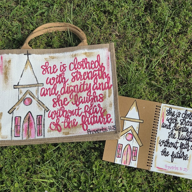 Church Burlap Bag - Etsy