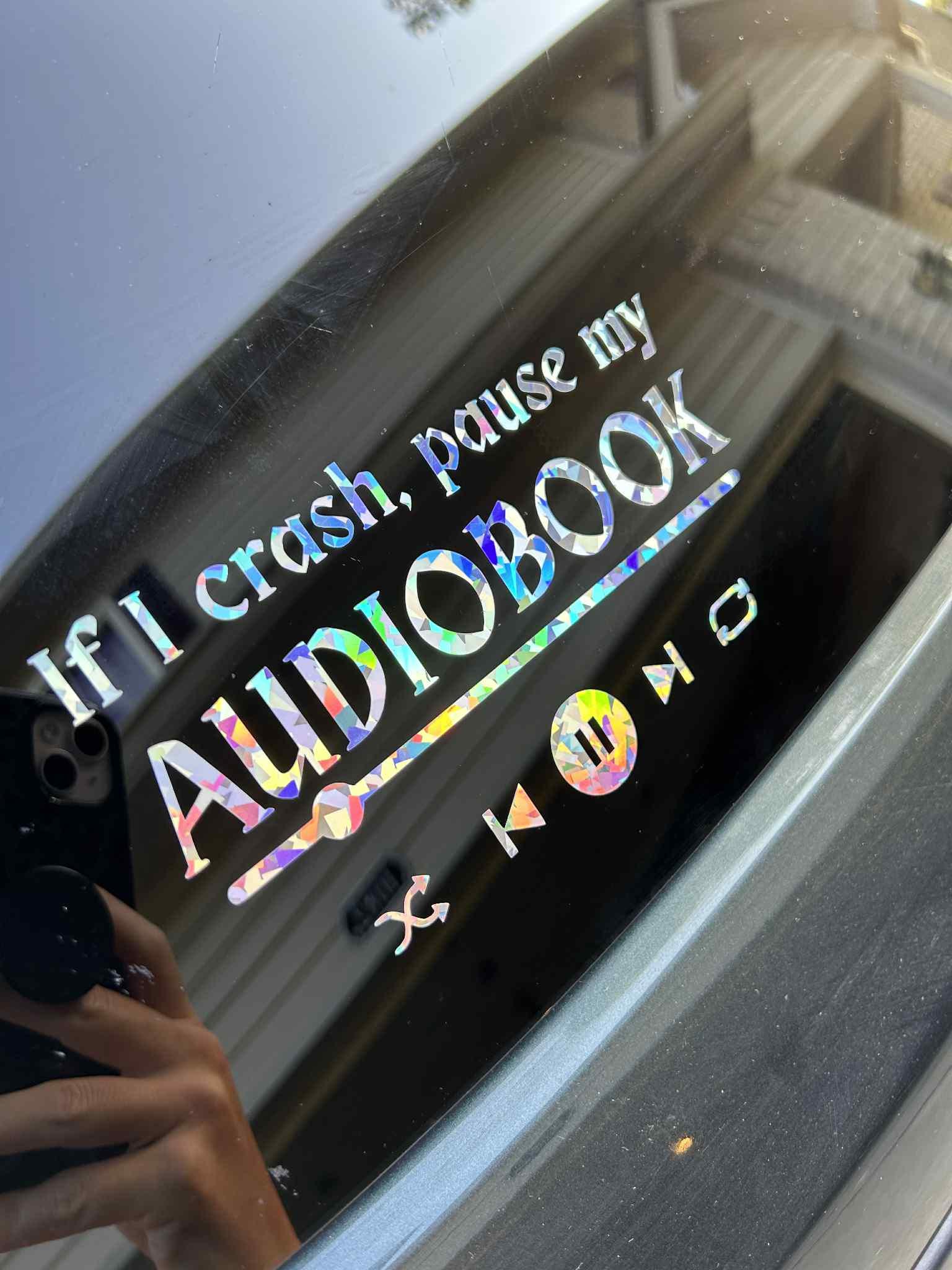 AUDIOBOOK, Audio Girlie, If I Crash, Bookish Merch, Thingy Thingz, Car ...