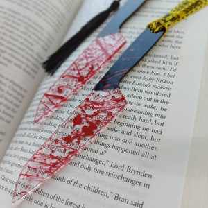 Knife Bookmark, Bloody Bookmark, Blood Spatter, Horror Bookmark, Book ...