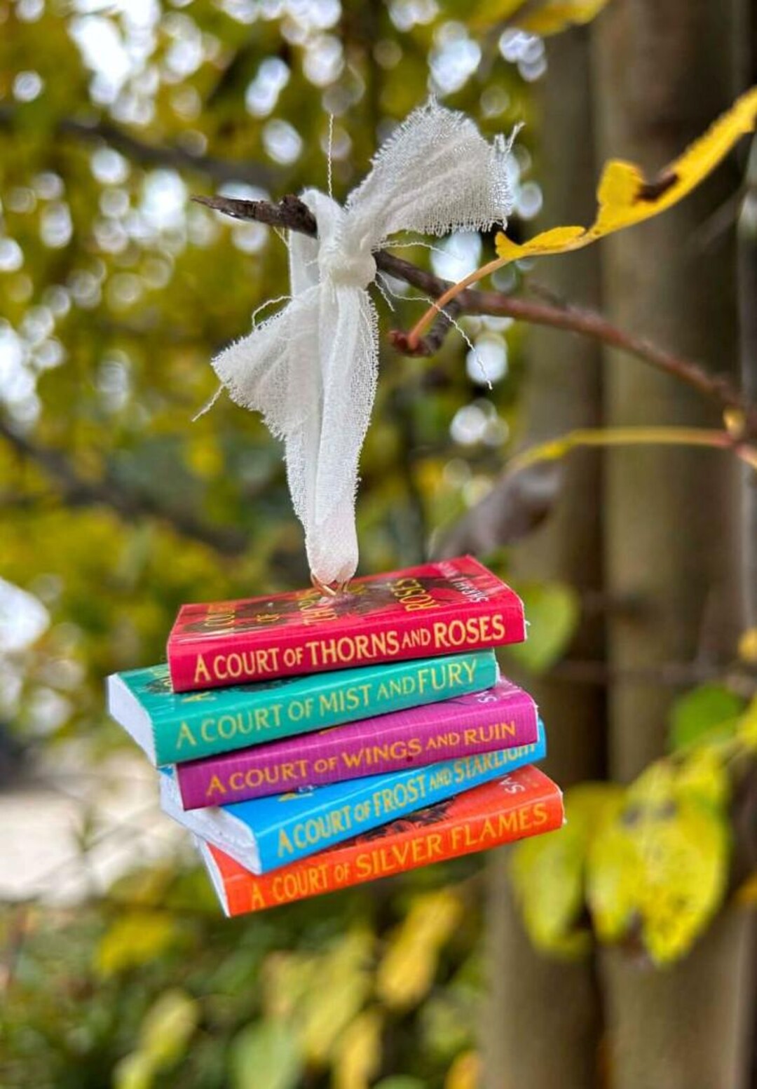 Book Ornament, Bookstack, Mini Books, Custom Book Stack, Christmas ...
