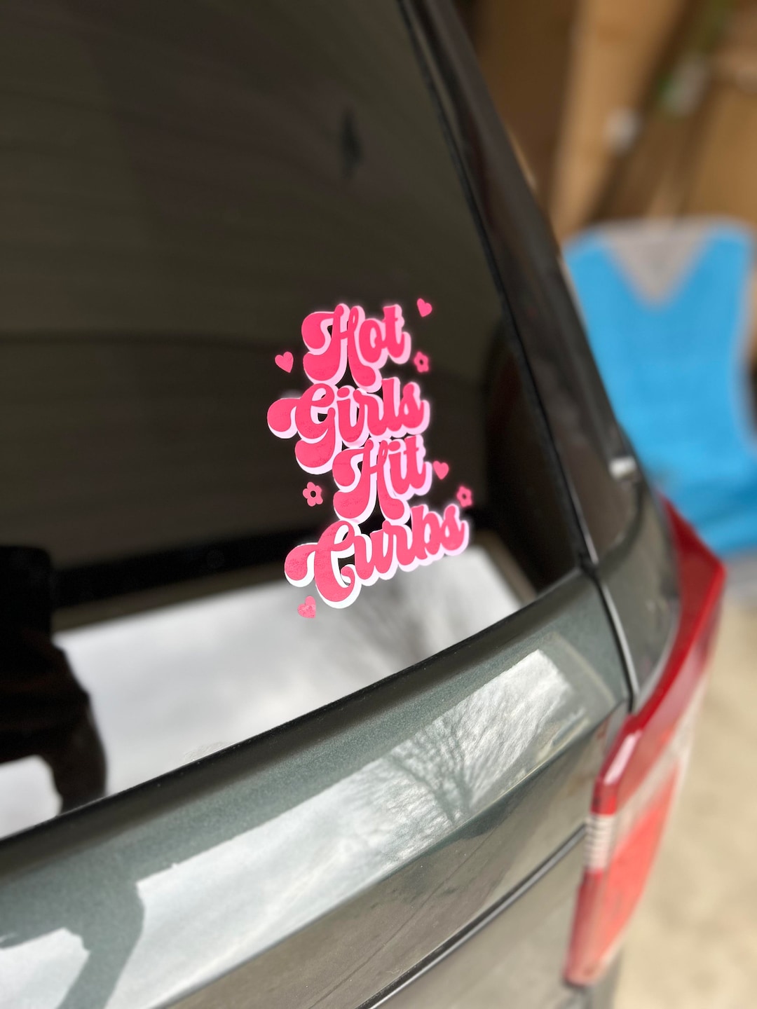 Hot Girls Hit Curbs, Car Decal, Custom Sticker, Car Sticker, Funny ...