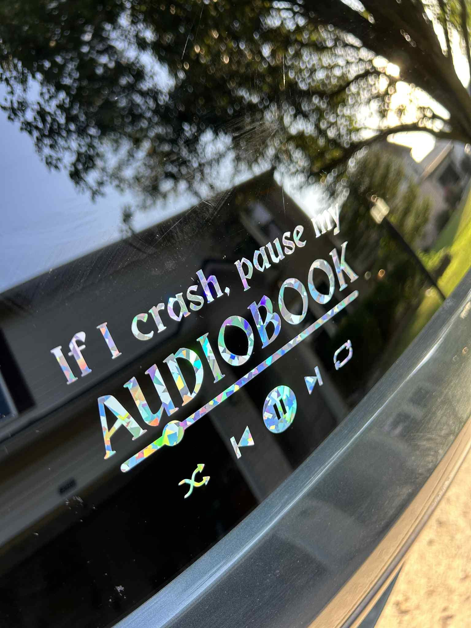 AUDIOBOOK, Audio Girlie, If I Crash, Bookish Merch, Thingy Thingz, Car ...