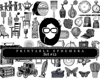 Ephemera Pack Printable Ephemera Set 9 Vintage Womens | Etsy