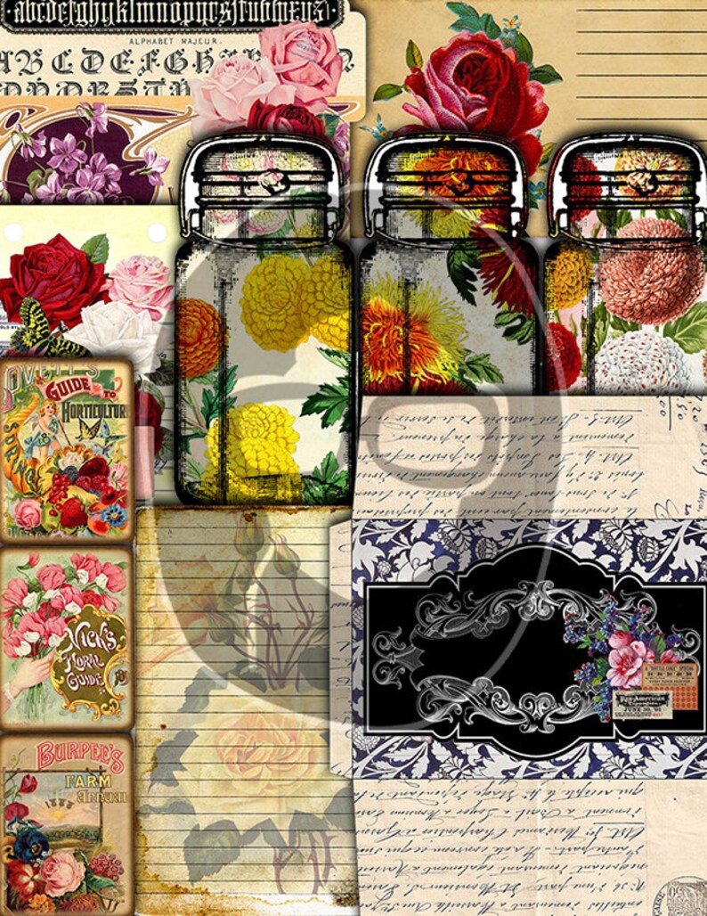 Ephemera Bundle Printable Journal Bundle 22 50pg Digital - Etsy