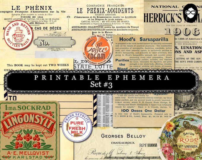 Victorian Calling Cards -120 Cards , Junk Journal Kit,digital Kit ...