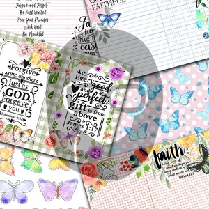 Butterfly Prayer Kit, Faith Junk Journal Kit-40pg Digital Download ...