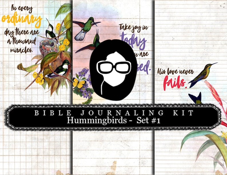 Bible Verses DIY Hummingbirds Set 1 3 Pg Instant - Etsy