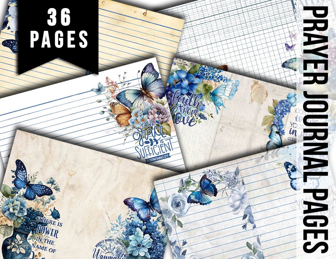 Bible Journaling Printables, Junk Journal Pages -36pg Digital Download ...