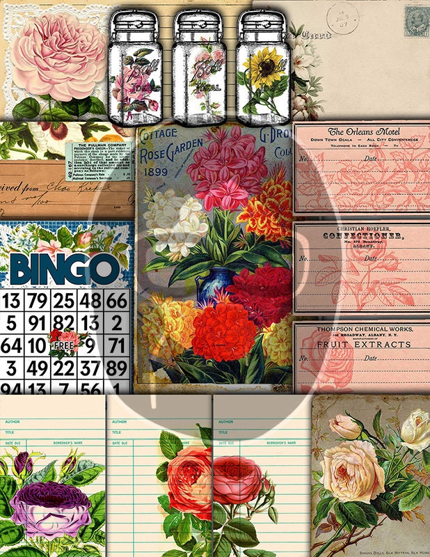 Ephemera Bundle Printable Journal Bundle 21 50pg Digital - Etsy