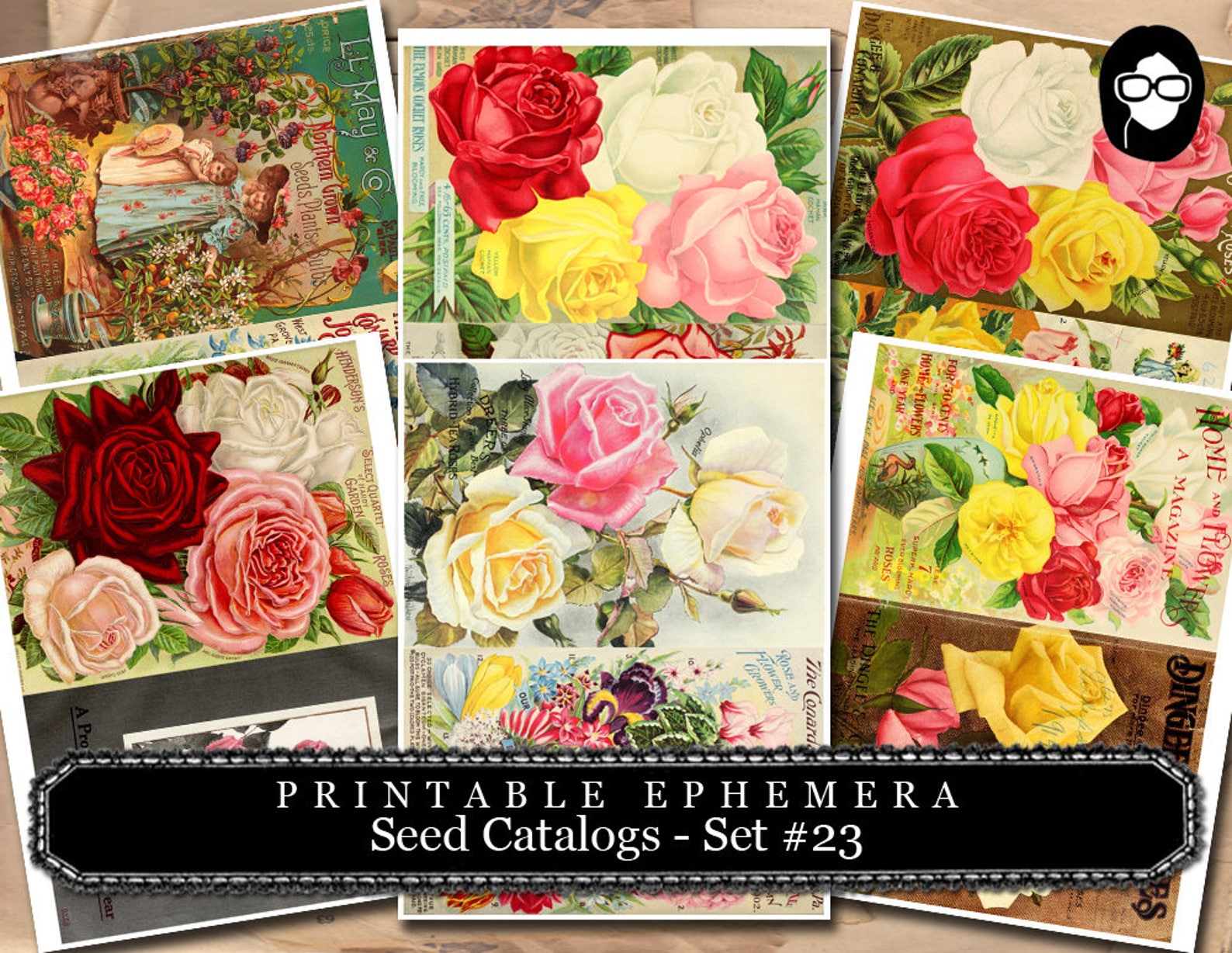 Ephemera Paper Pack Printable Ephemera Set 23 Seed - Etsy