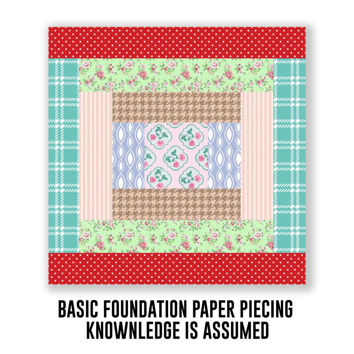 Courthouse Steps Quilt Block Pattern, Scrappy Piecing (PDF Download ...