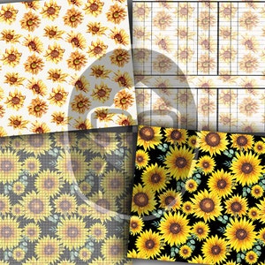 Sunflower Digital Paper, Printable Journal Bundle -30pg Digital ...