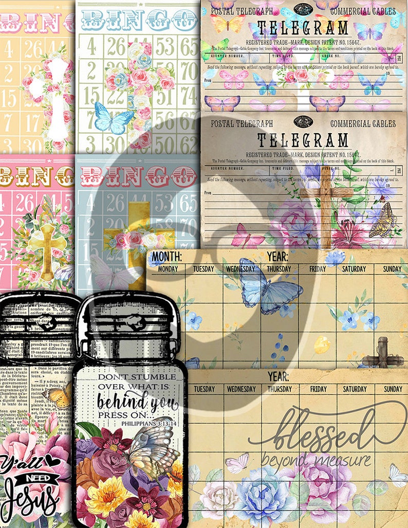 Butterfly Prayer Kit, Faith Junk Journal Kit-40pg Digital Download ...
