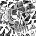 Ink Saver, Black And White, Junk Journal Diy Kit -48pg Digital Download 