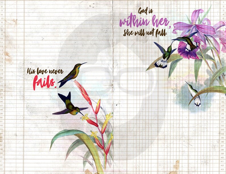 Bible Verses DIY - Hummingbirds Set # 1 - 3 Pg Instant Downloads ...