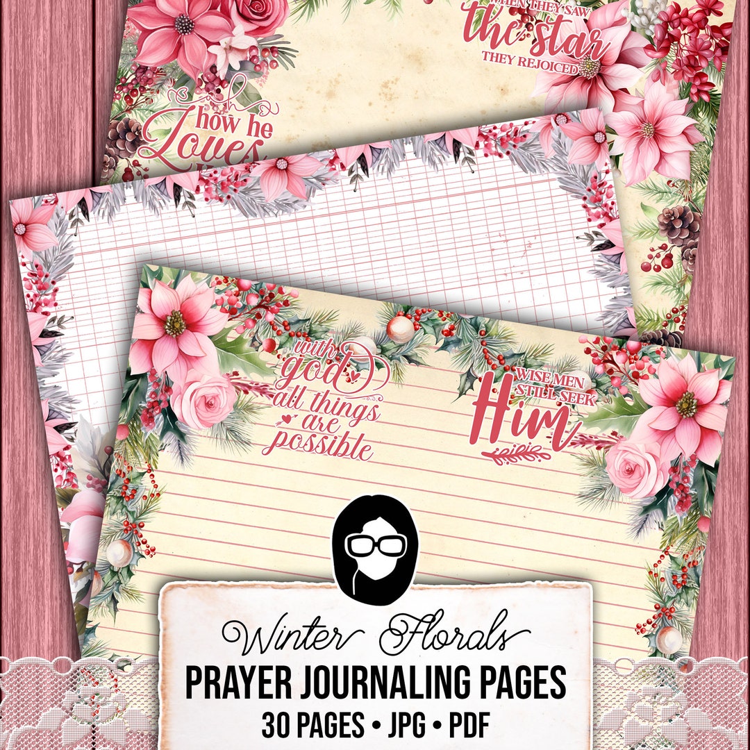 Christian Christmas Printables, Bible Journal Pages -30pg Digital ...