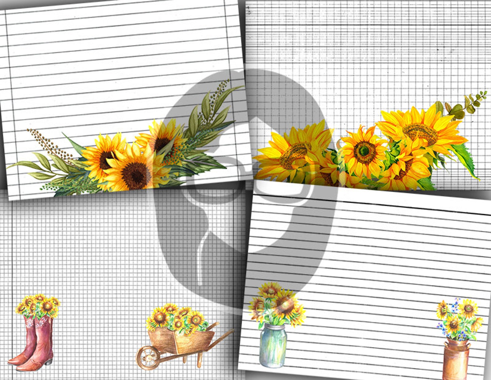 Sunflower Journal Pages Printable Journal Bundle 30pg - Etsy