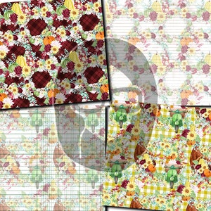 Fall Digital Paper, Autumn Journal Printables -20pg Digital Download ...