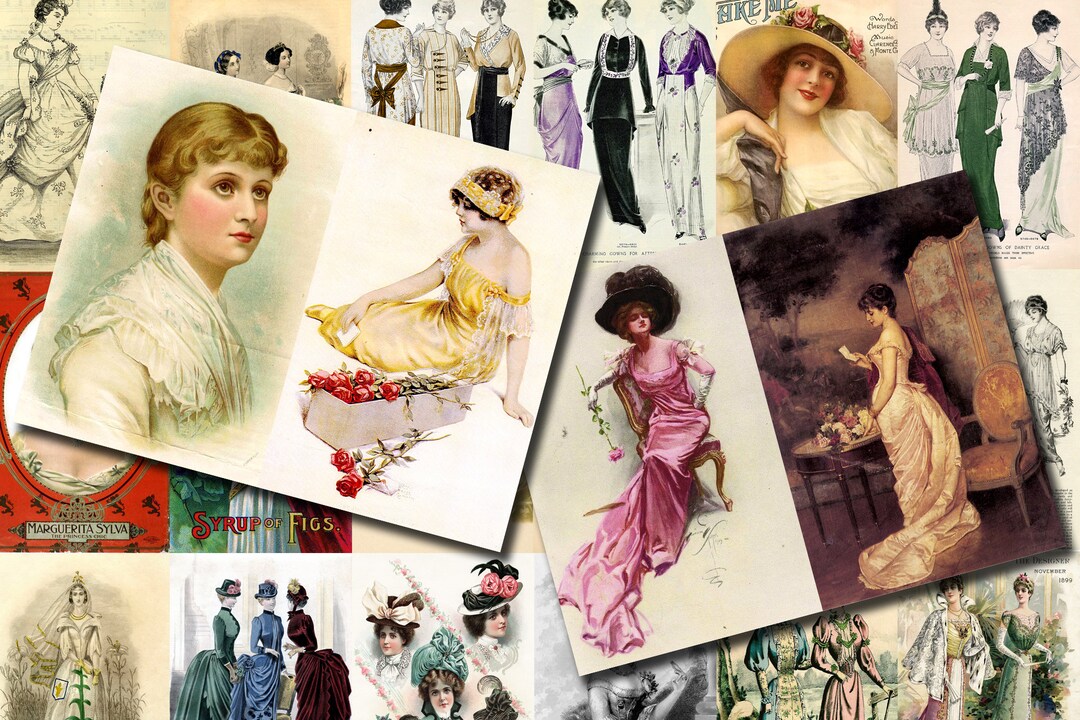 Vintage Women Printable Ephemera Set #60 - 25 Page Instant Download ...