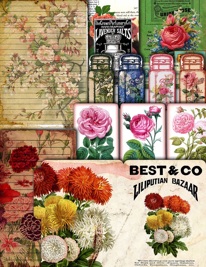 Journaling Bundle Junk Journal Starter Kit 19 46pg Digital - Etsy