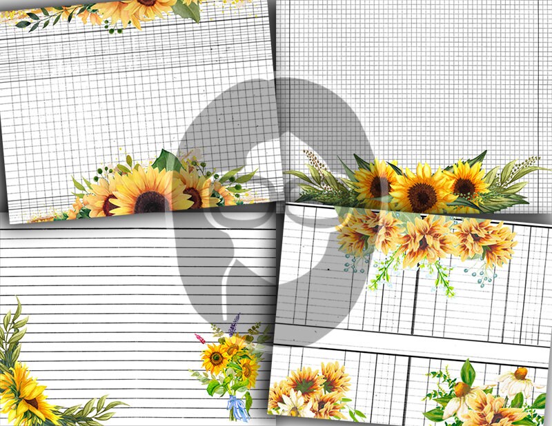Sunflower Journal Pages Printable Journal Bundle 30pg - Etsy