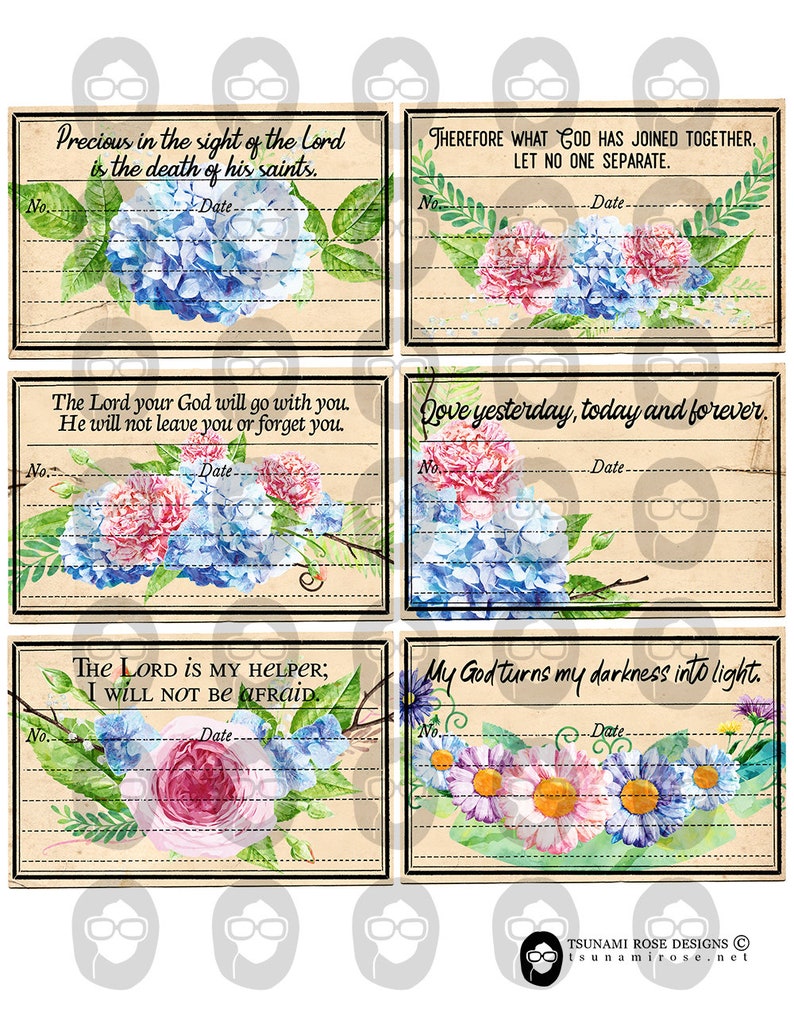 Grief Bible Verse Cards Scripture Journal Printable 3pg - Etsy