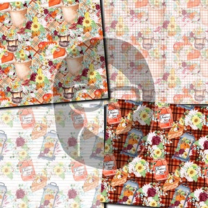 Fall Digital Paper, Autumn Journal Printables -20pg Digital Download ...