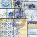 Blue Digital Paper, Printable Journal Bundle -40pg Digital Download ...