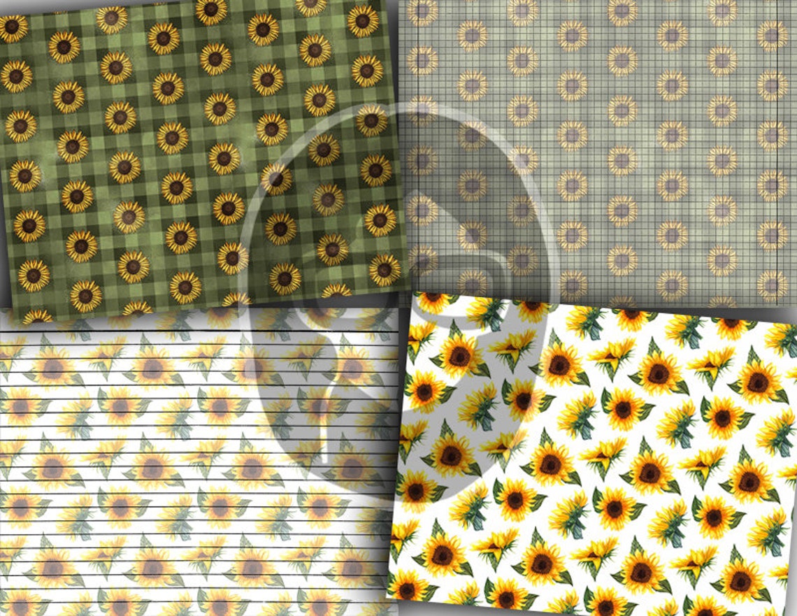 Sunflower Digital Paper Printable Journal Bundle 30pg - Etsy