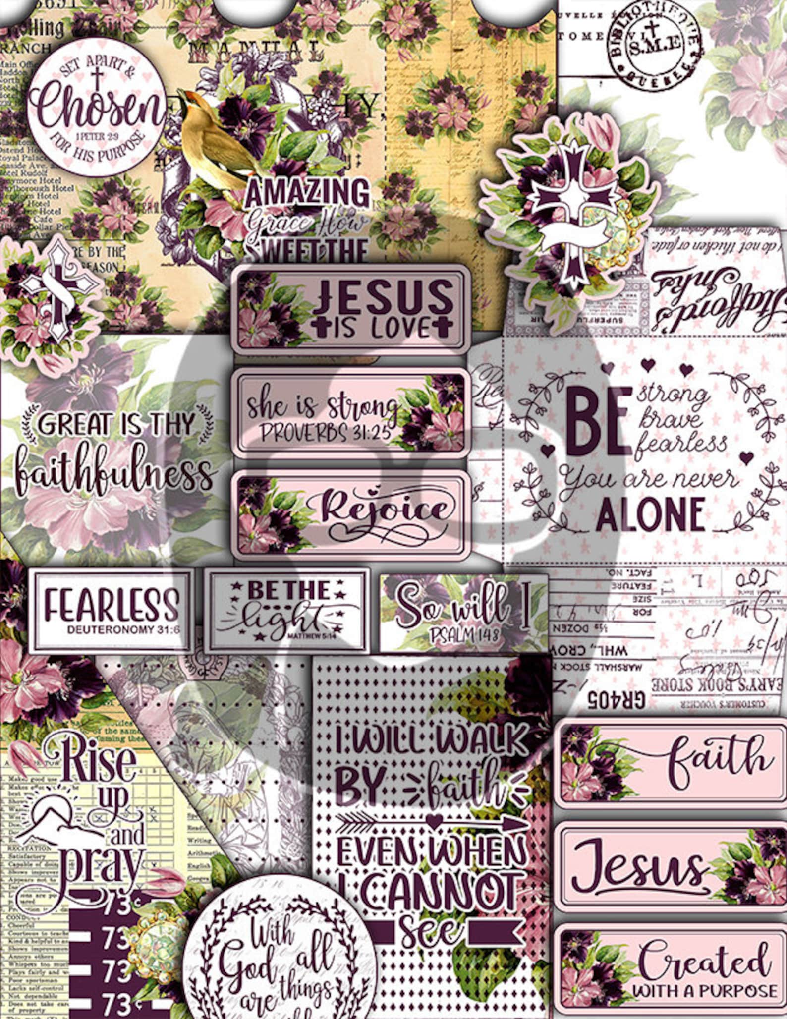 Bible Journaling Kit Christian Printables 27pg Digital - Etsy