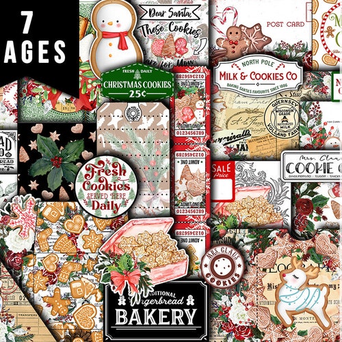 Christmas Printables Ephemera Fussy Cuts 6pg Digital - Etsy