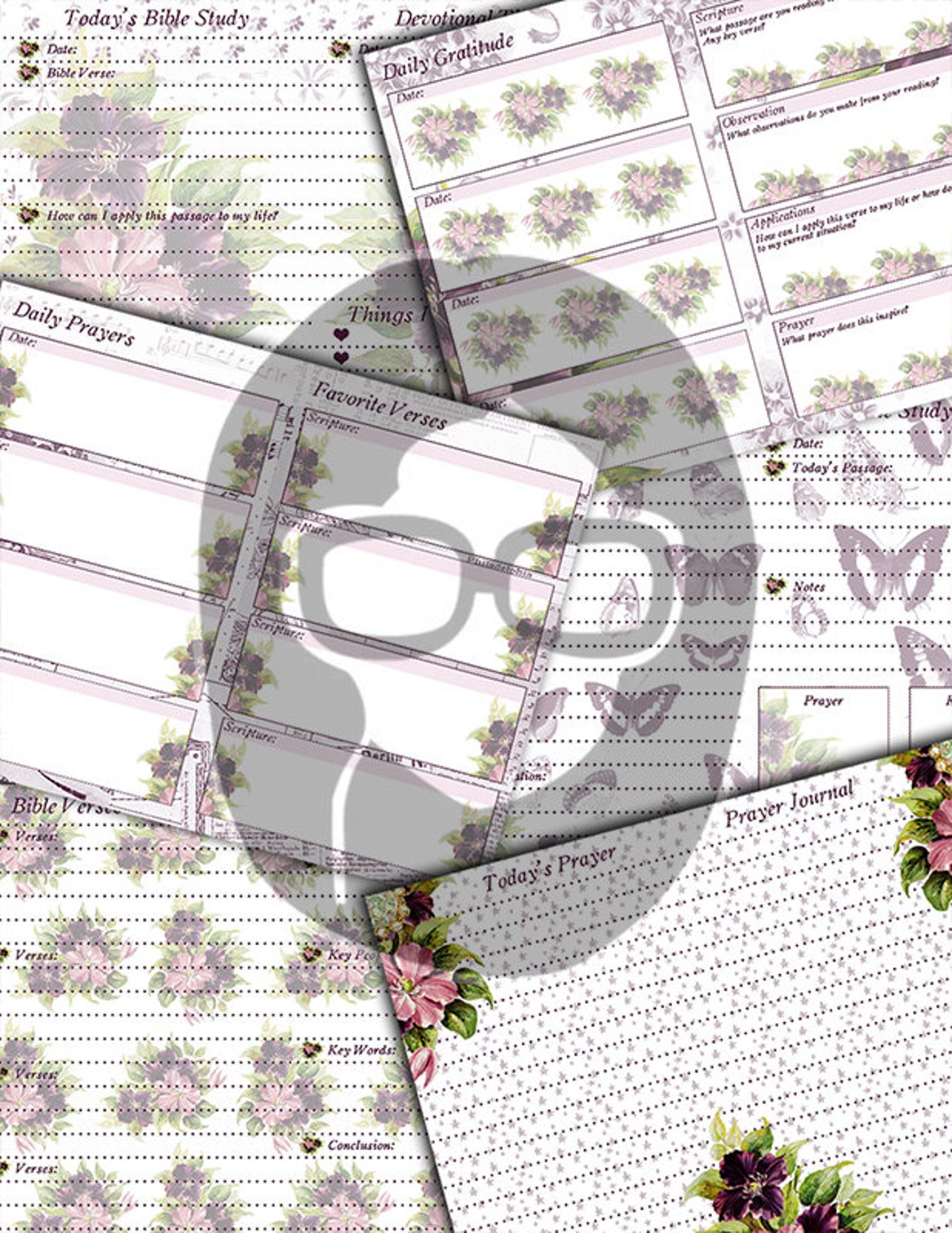 Bible Journaling Kit, Christian Printables -27pg Digital Download ...