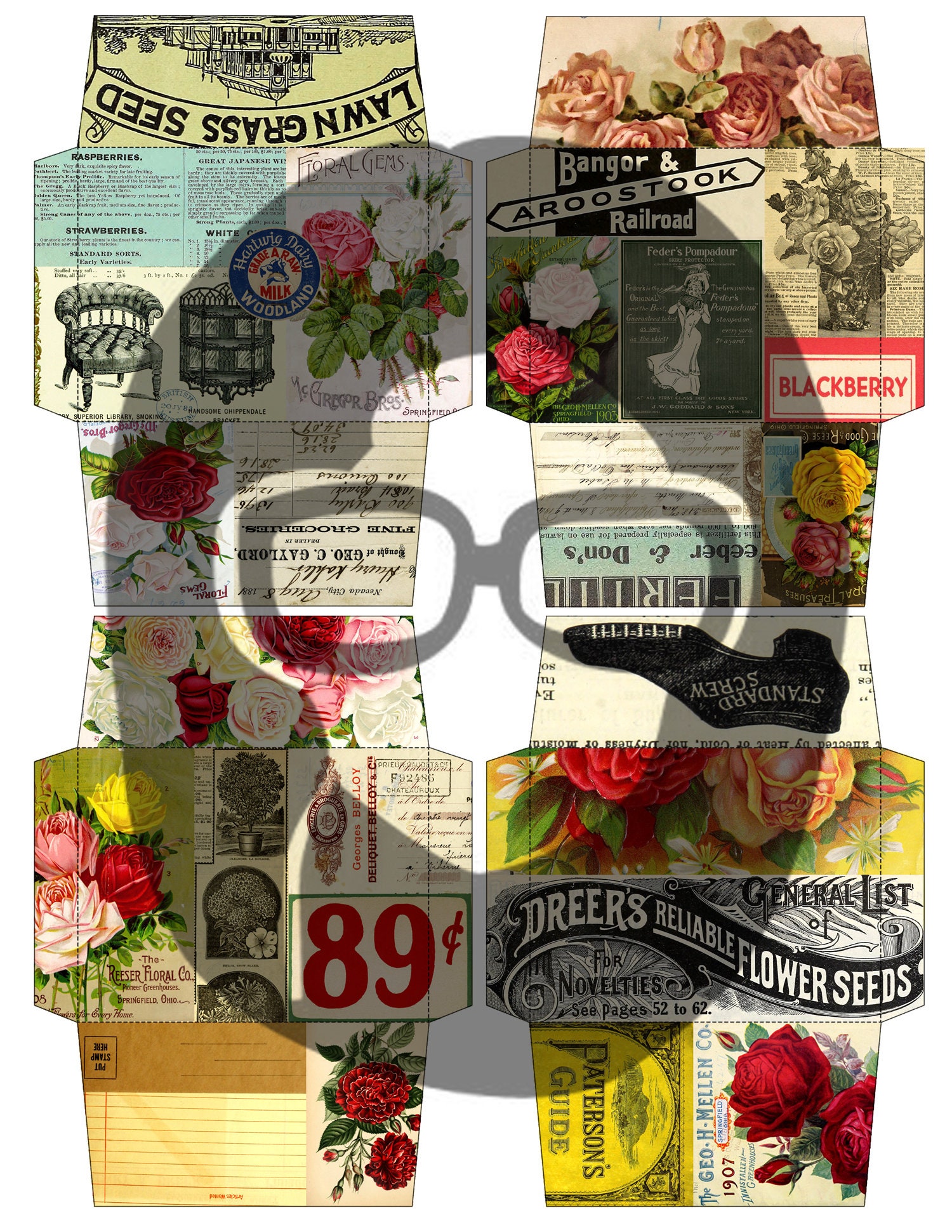 Printable Mini Envelopes 27 3 Page Instant Download - Etsy