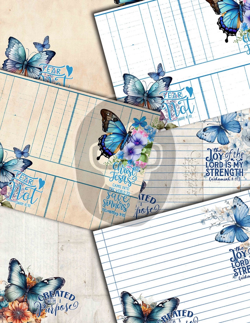 Bible Journaling Printables, Junk Journal Pages -36pg Digital Download ...