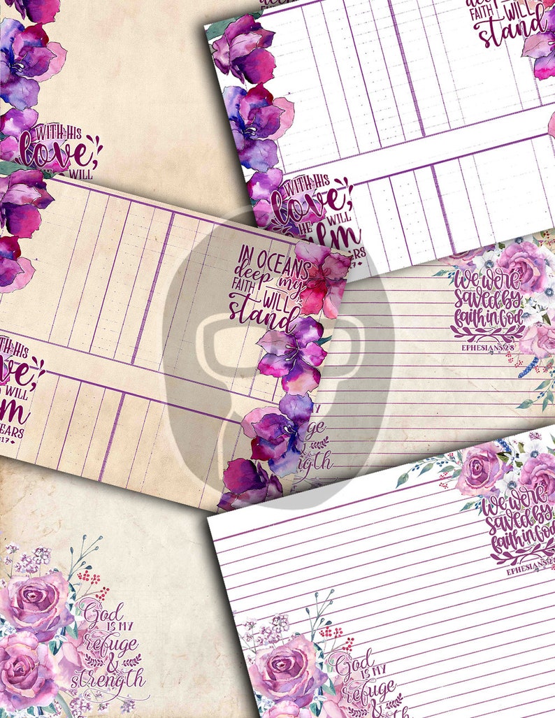 Bible Journaling Printables Junk Journal Pages 36pg Digital - Etsy