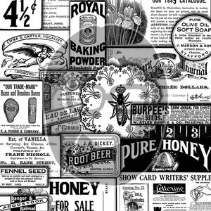 Ink Saver, Black And White, Junk Journal Diy Kit -48pg Digital Download