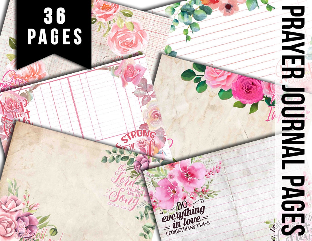 Bible Journaling Printables, Junk Journal Pages -36pg Digital Download ...