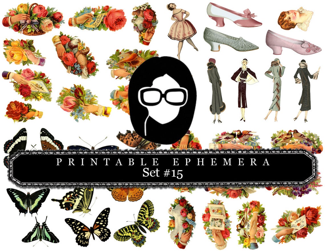 Digital Journal Kits - Ephemera Set #15 - 15 Pg Instant Download ...