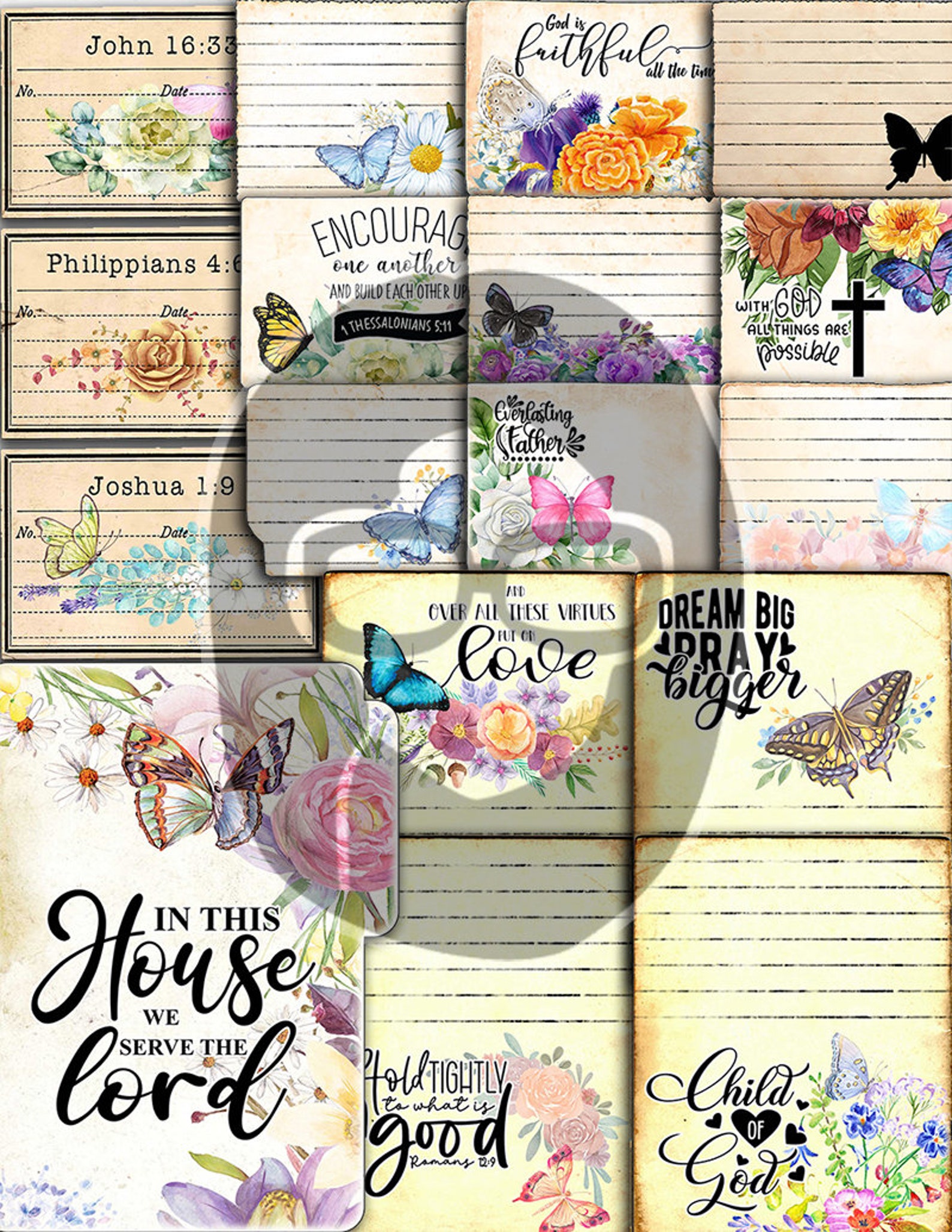 Butterfly Prayer Kit Faith Junk Journal Kit-40pg Digital - Etsy